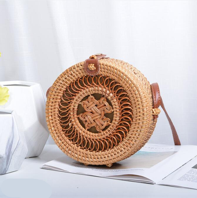 Mini Handwoven Rattan Round Bali Bag