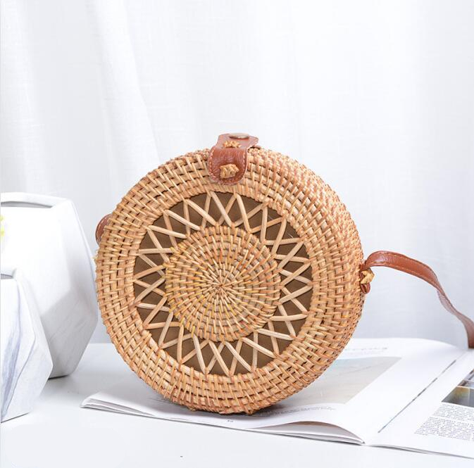 Mini Handwoven Rattan Round Bali Bag